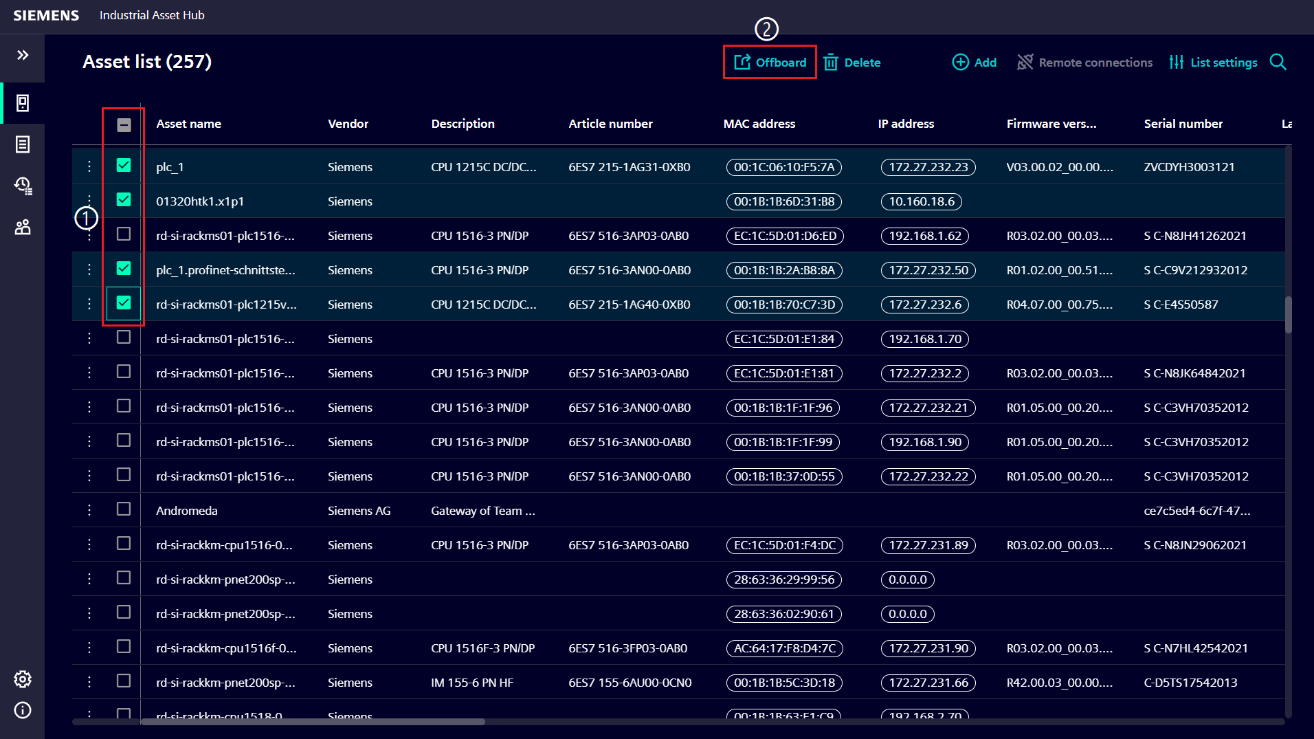 Asset List - IAH User Documentation